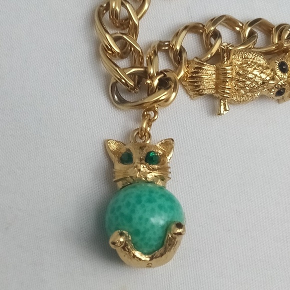 Vintage | Jewelry | Vintage Monet Gold Charm Bracelet Charms Rare ...